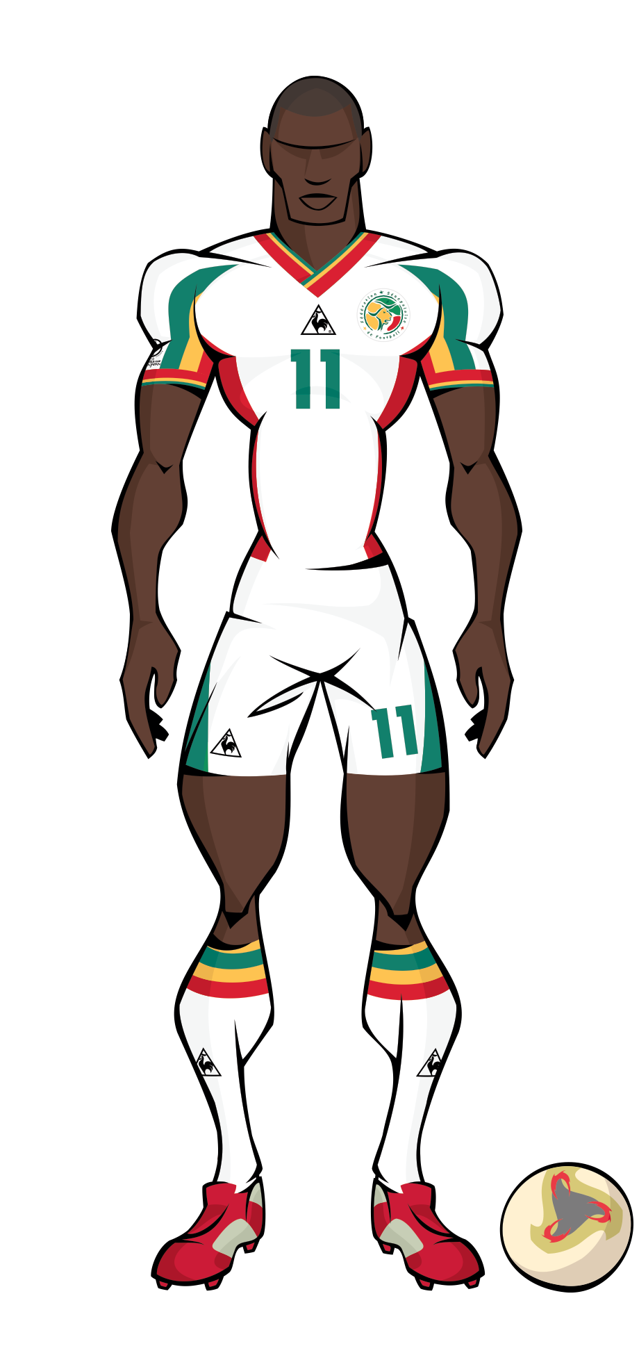SENEGAL - Équipe du Sénégal de football - Uniformes